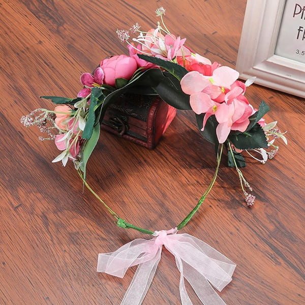 Couronne de Fleurs Rose | Princesse Fleurie